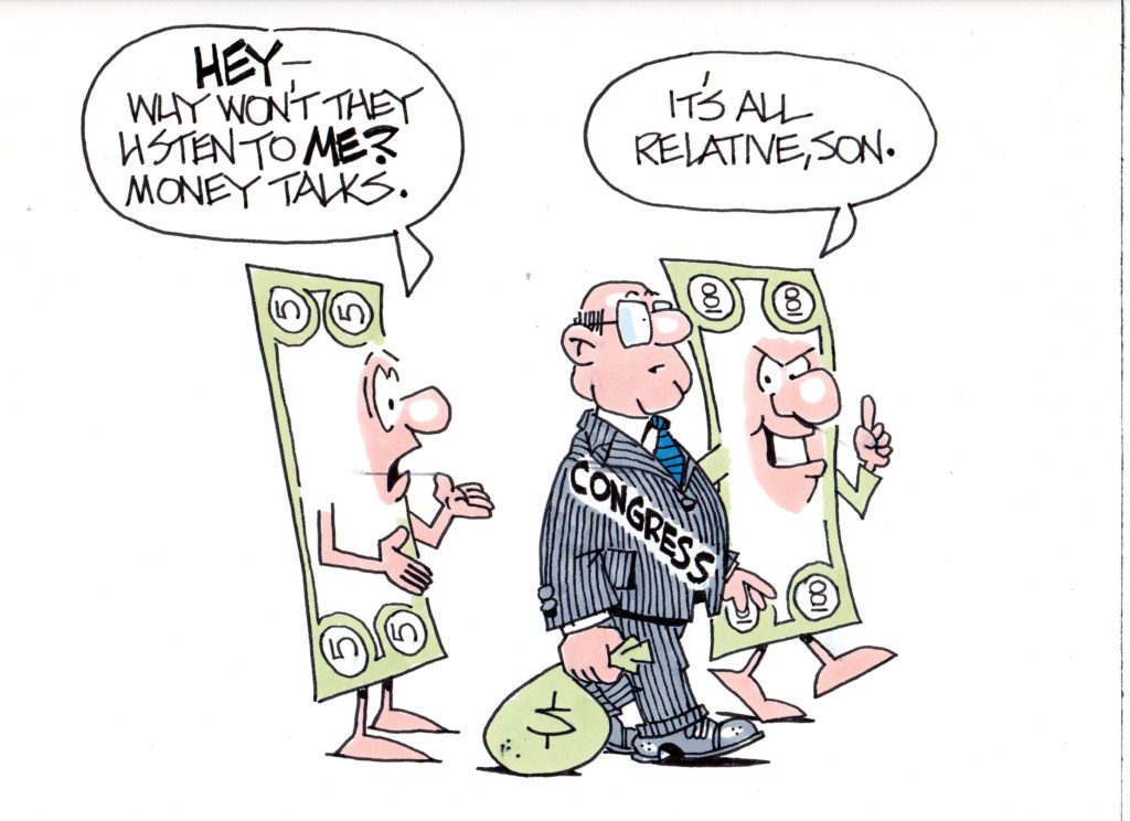 Money talks - Ray Andrews' Cartoons