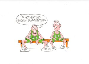 Benchwarming - Ray Andrews' Cartoons