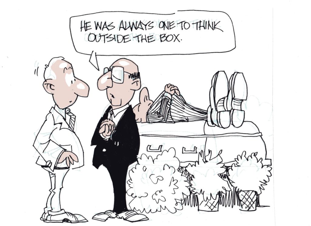Outside the box - Ray Andrews' Cartoons